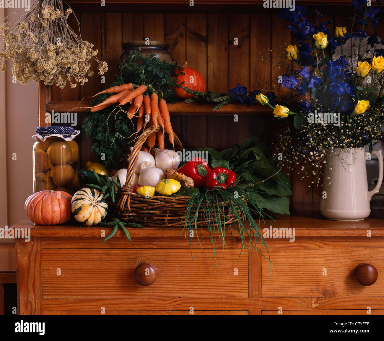 Harvest vegetables in kitchen hi-res stock photography and images - Alamy