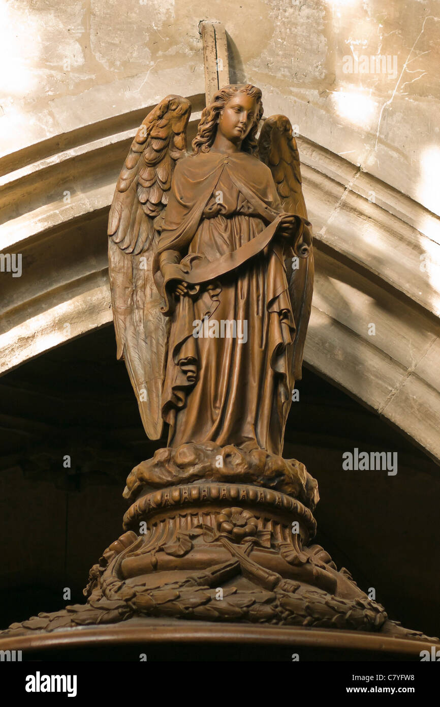 Angel statue in Saint-Merri church - Paris, France Stock Photo - Alamy