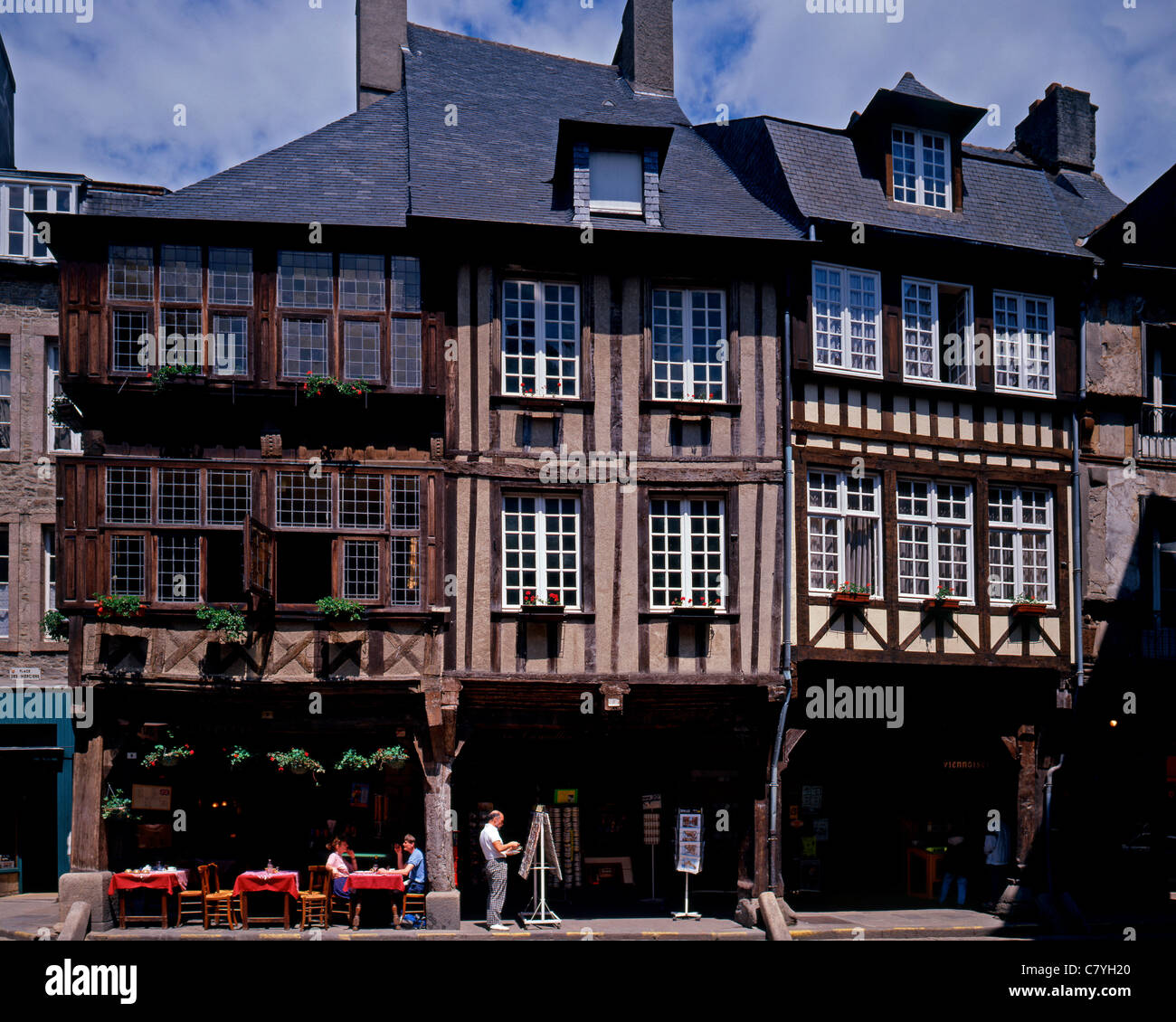 Timbering, Timber frame house, Row of house, Old town Stock Photo - Alamy