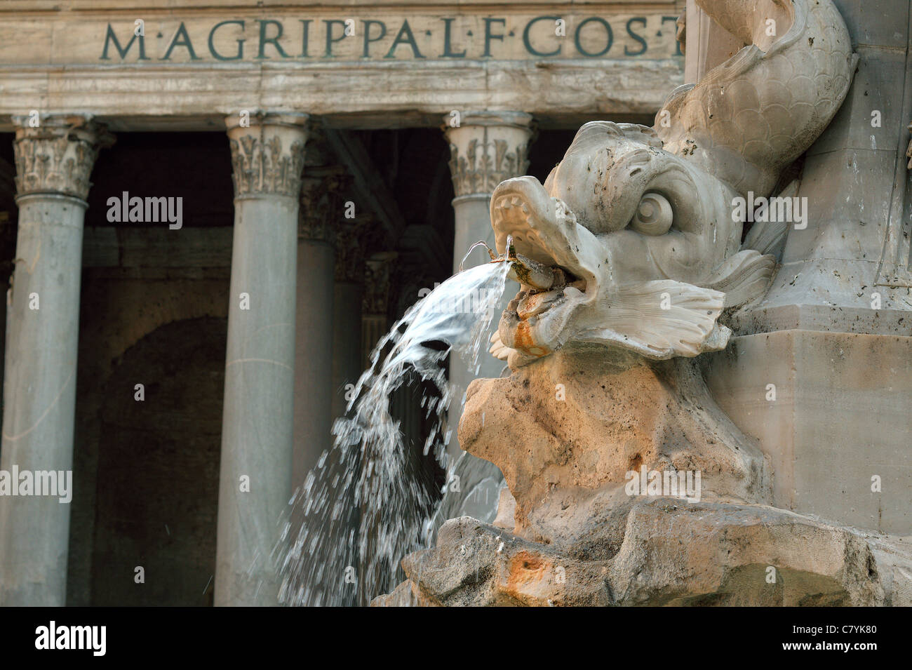 Pantheon fountain Fontana di Pantheon Piazza della Rotonda Rome Stock ...