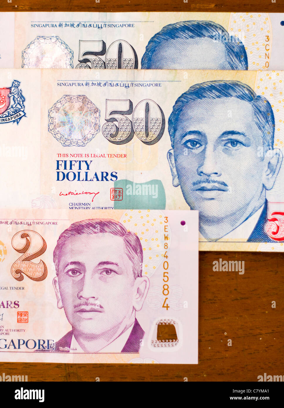 Singapore Banknotes and Coins Stock Photo - Alamy