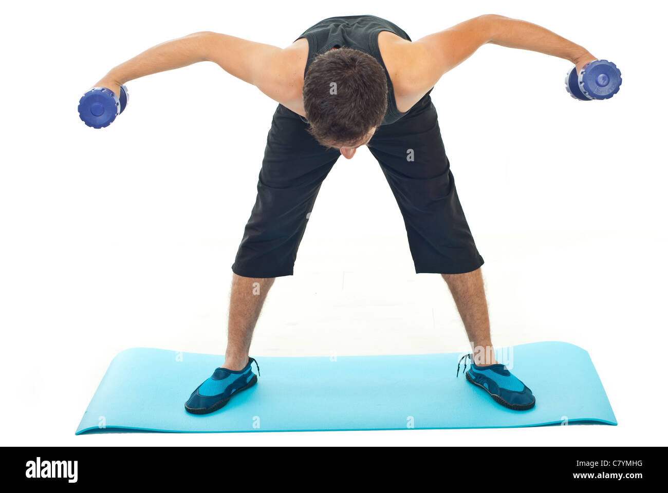 Exercise dumbbell standing Cut Out Stock Images & Pictures - Alamy