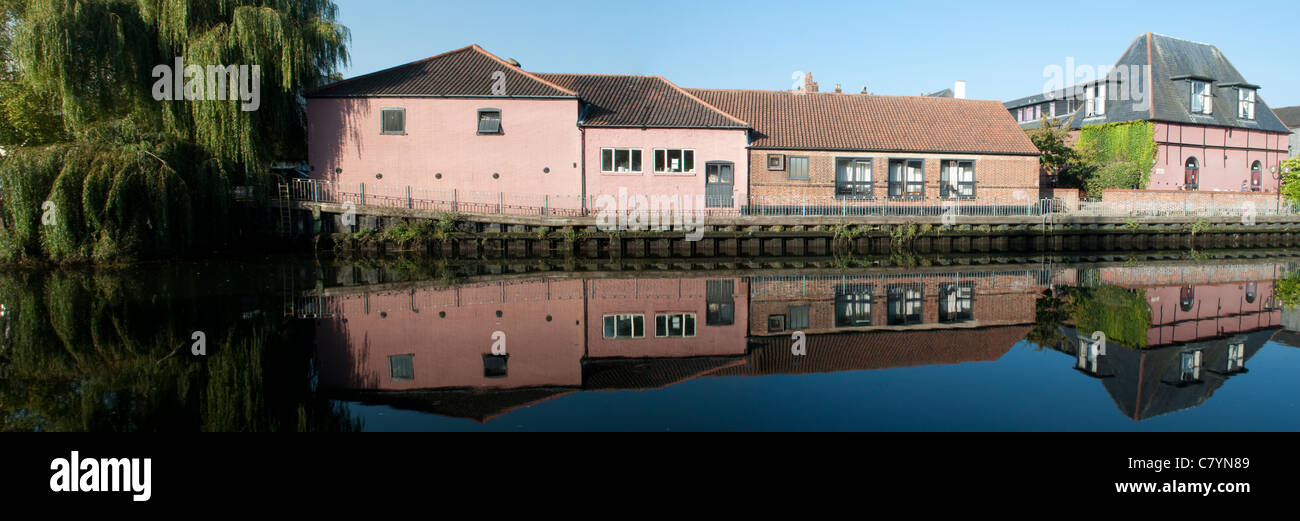 A panoramic view of riverside apartments Stock Photo - Alamy