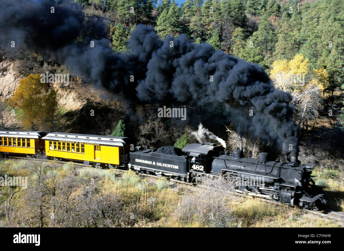 USA, Colorado, Durango to Silverstone, the steam train Stock Photo - Alamy