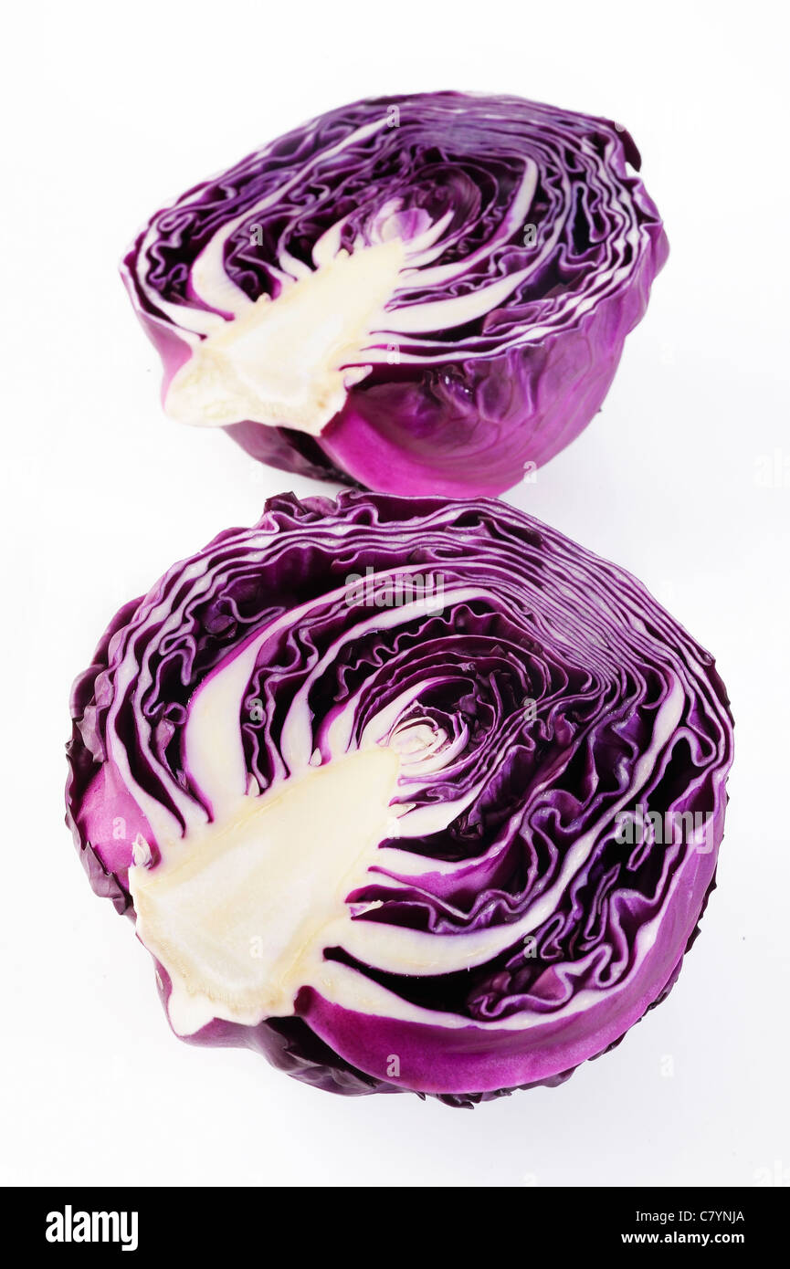 a half of purple cabbage Stock Photo - Alamy
