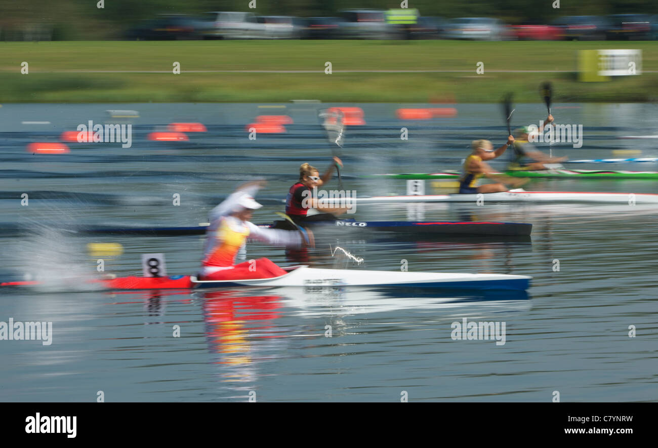 Slow shutter speed action of start, Canoe Sprint Olympic Test Event ...