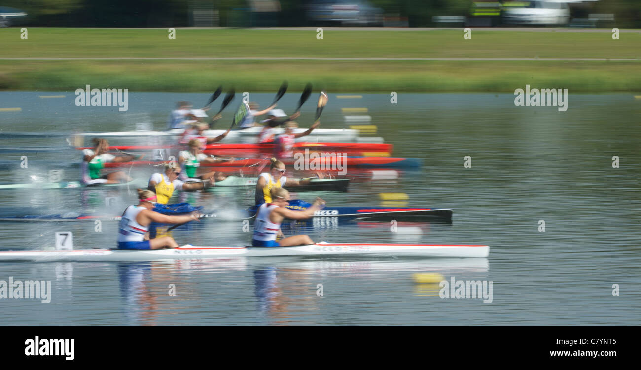 Slow shutter speed action of start, Canoe Sprint Olympic Test Event ...