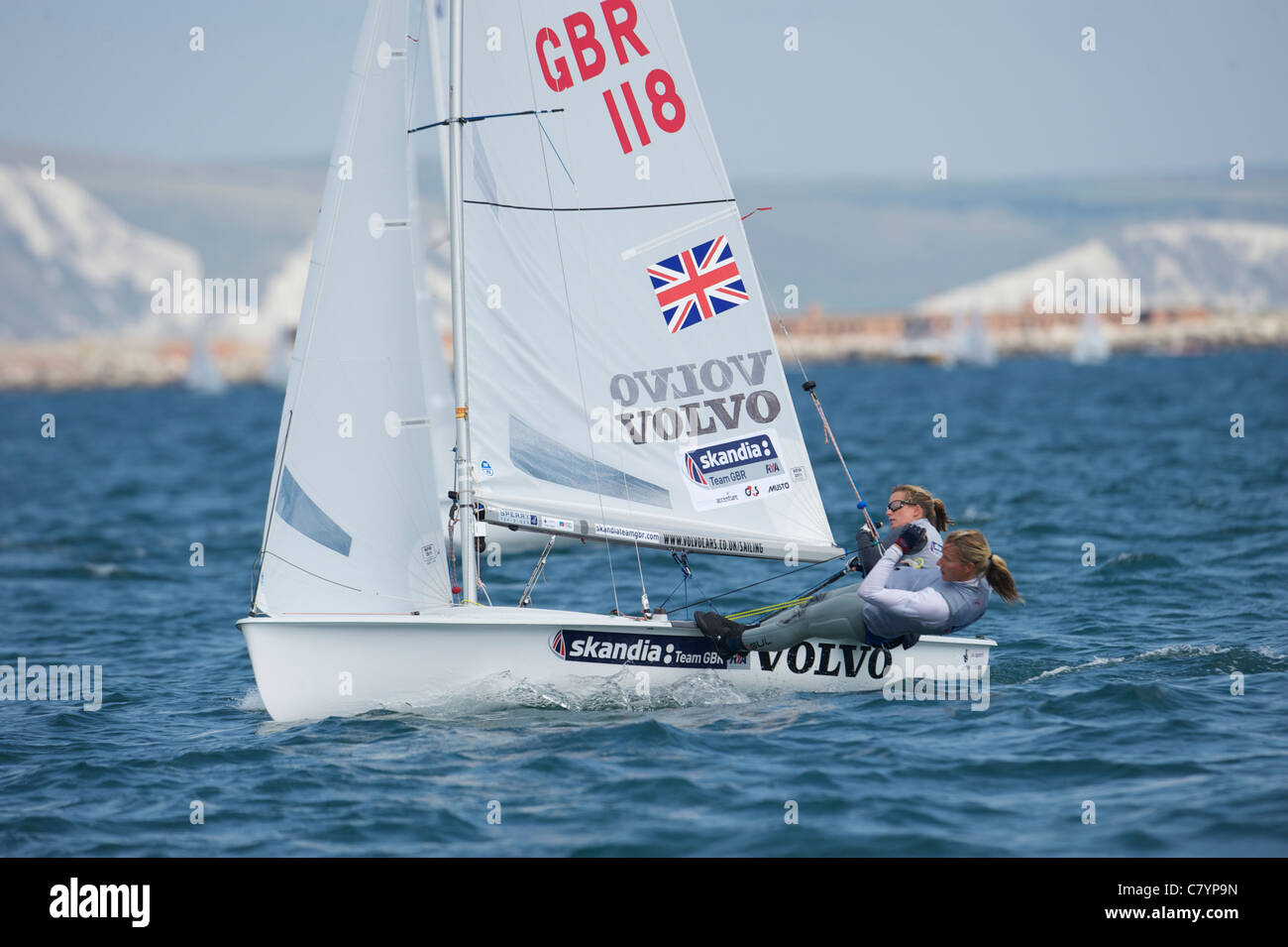 Hannah Mills and Saskia Clark (GBR), 470, women's two person dinghy ...