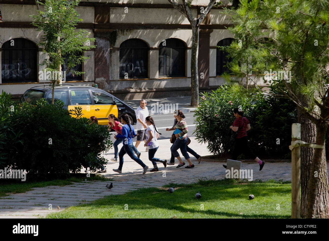 Eastern European Gypsy woman running from the Police Stock Photo - Alamy