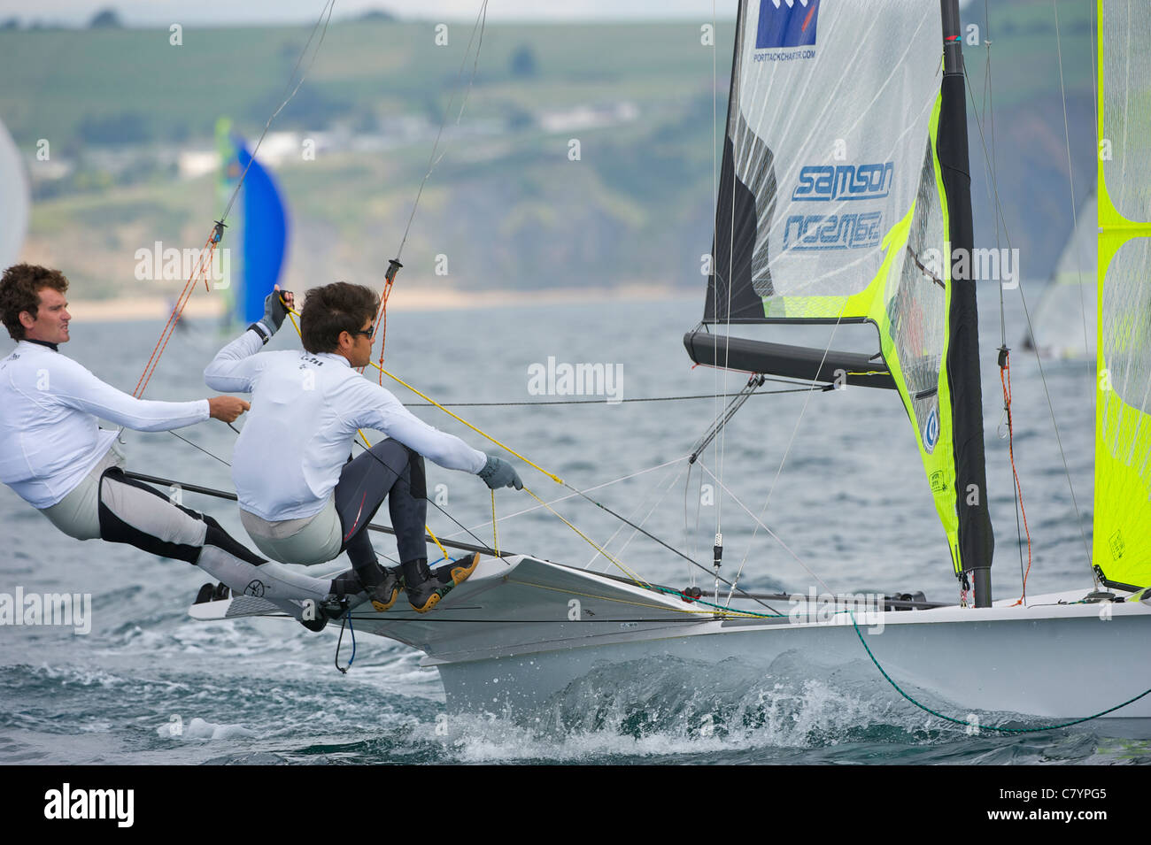 Gordon Cook and Hunter Lowden (CAN), Sailing Olympic Test Event, 49er ...