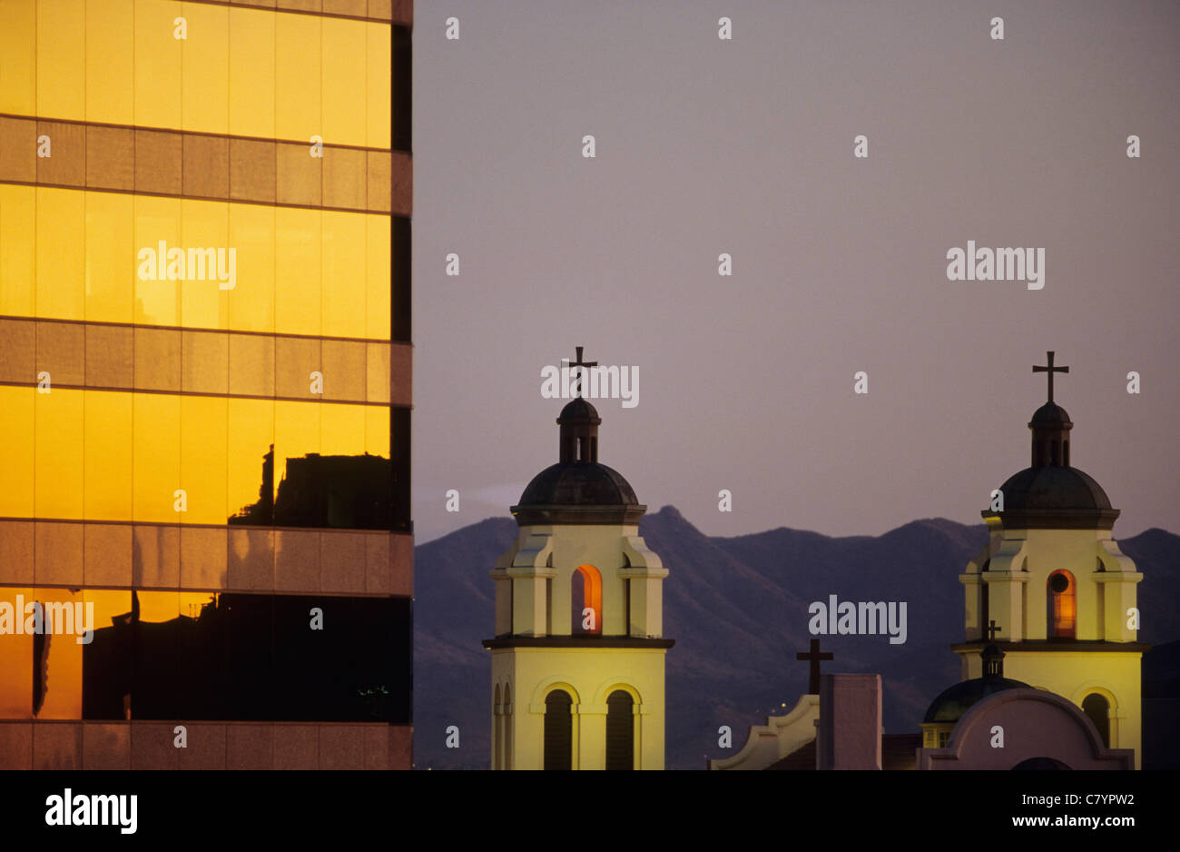 USA, Arizona, Phoenix, the cathedral at dusk Stock Photo - Alamy