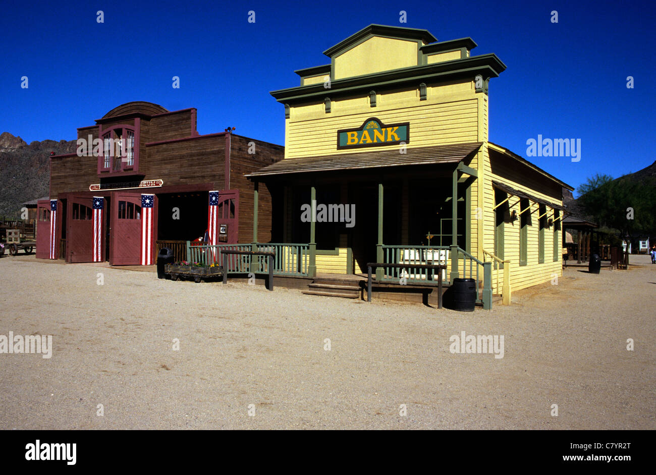 USA, Arizona, Old Tucson, reconstruction of old west town Stock Photo ...