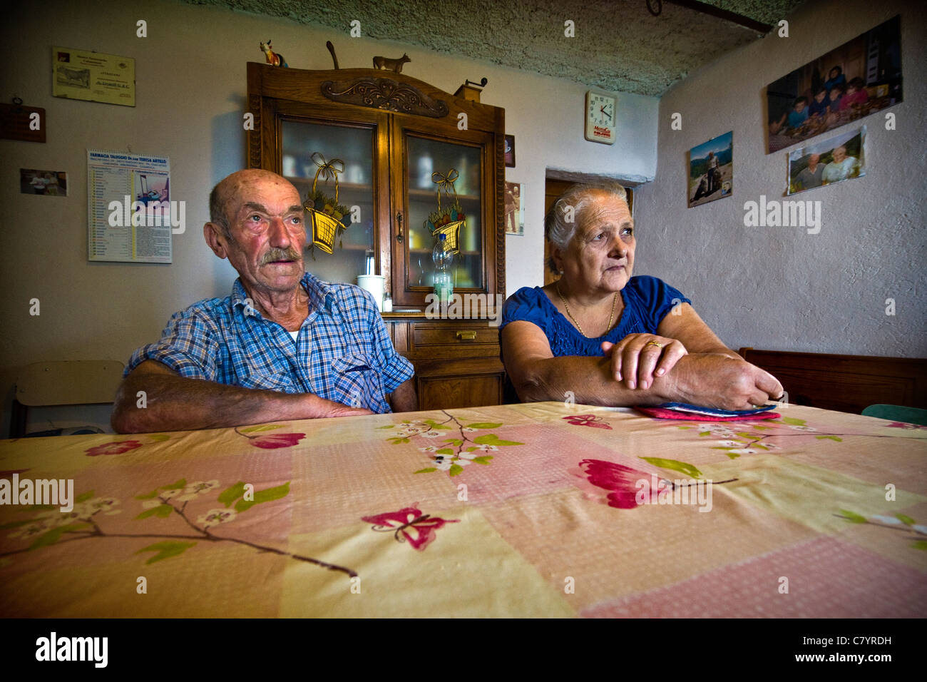 Guglielmo Locatelli with wife Lidia, Locatelli dairy in pasture ...
