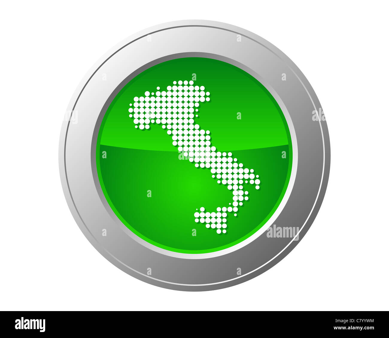 Map of Italy button Stock Photo - Alamy