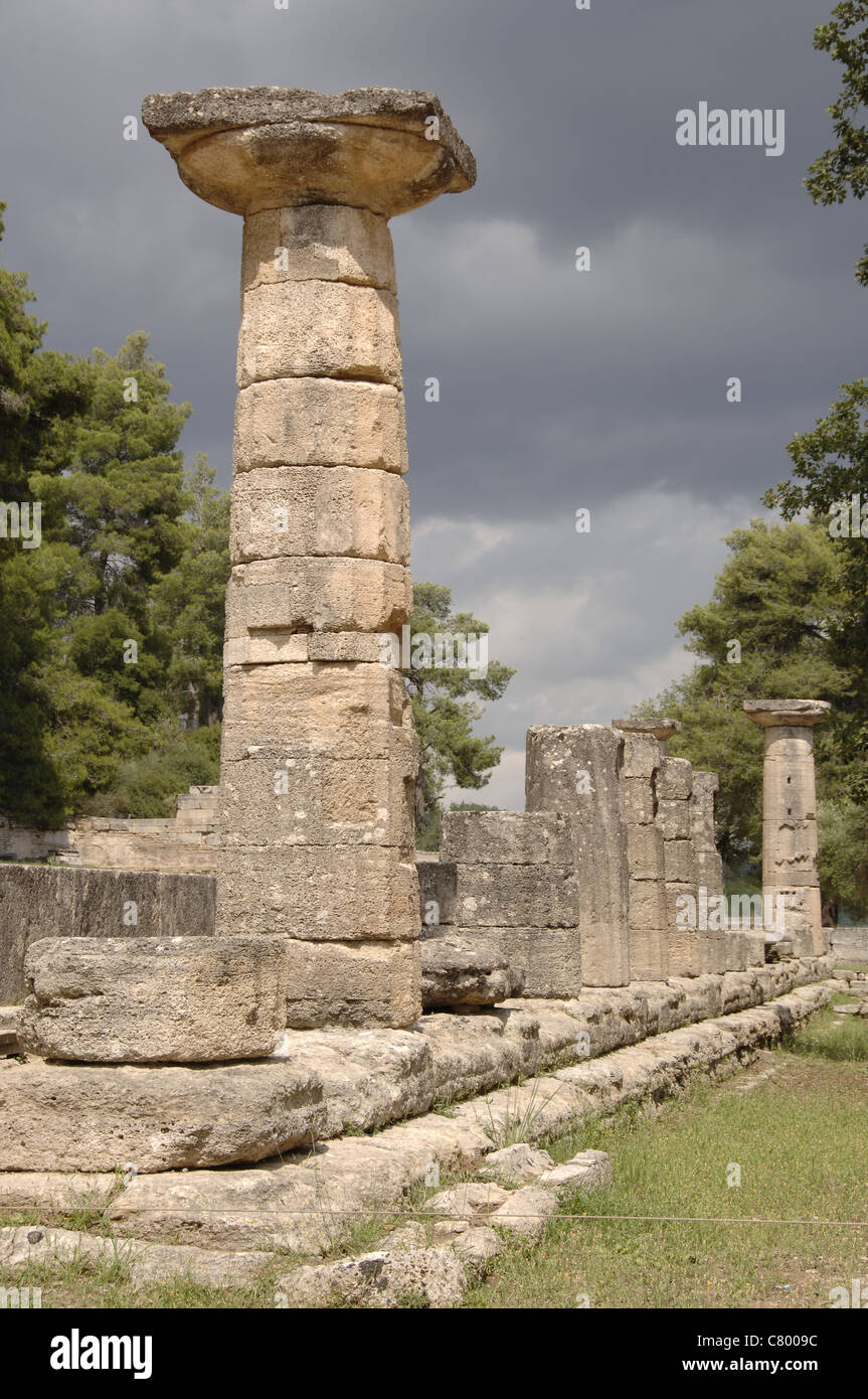 Temple of Hera (Heraion). Doric style. Peripteral and hexastyle. 6th ...
