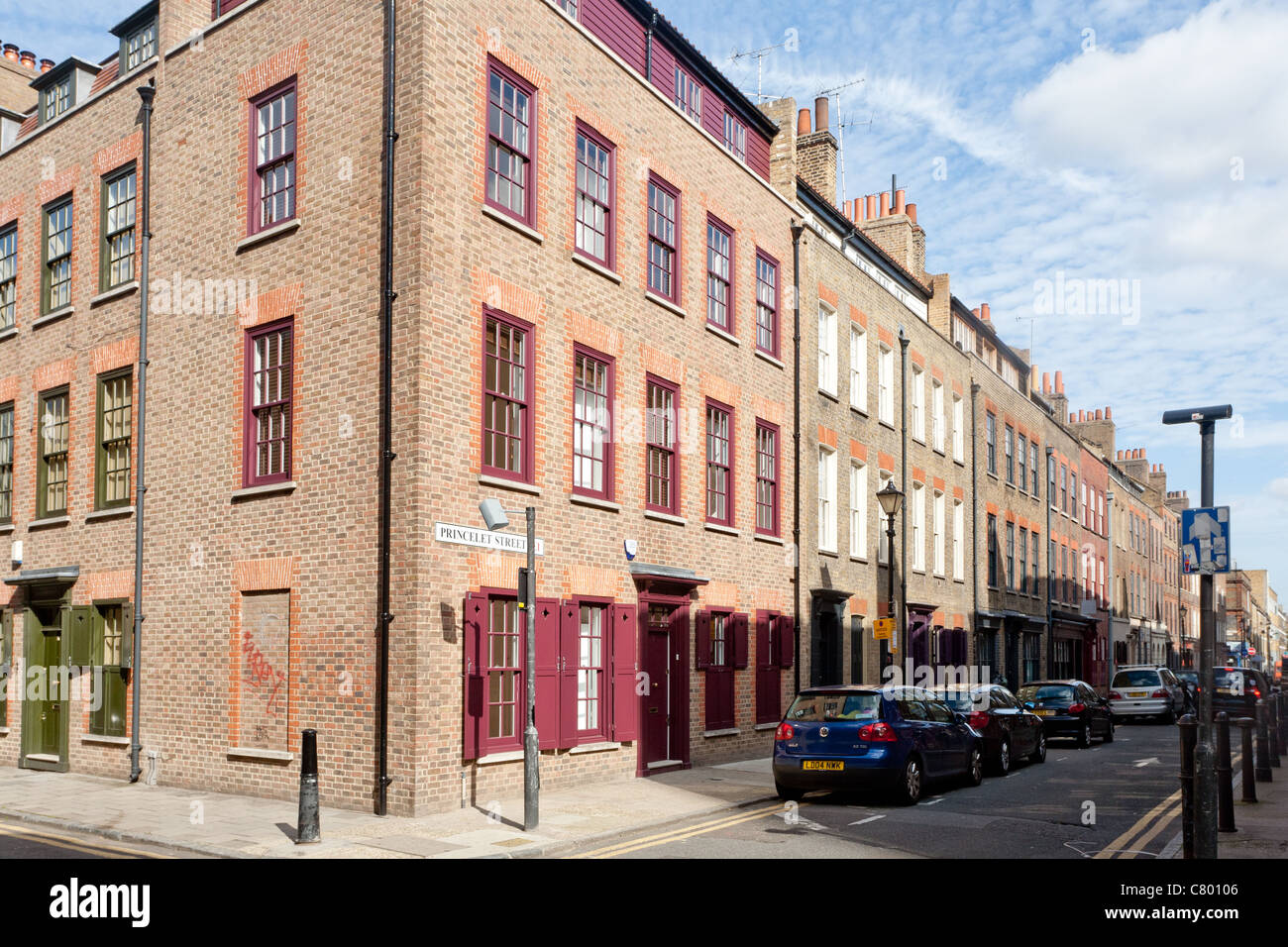 Princelet Street, Spitalfields, London, England, UK Stock Photo - Alamy