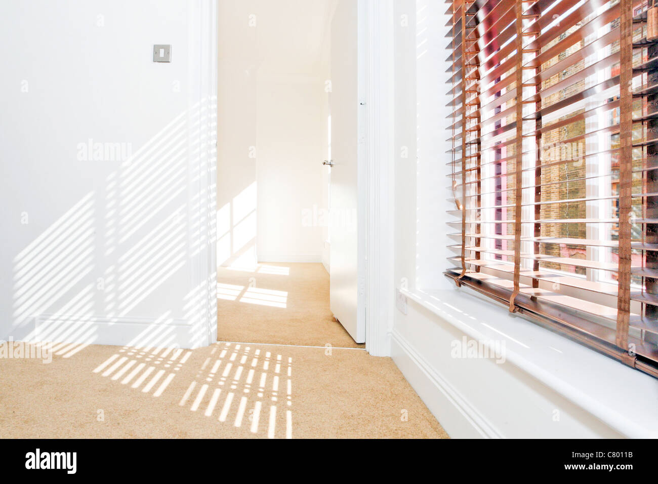 Light cast through blind Stock Photo - Alamy