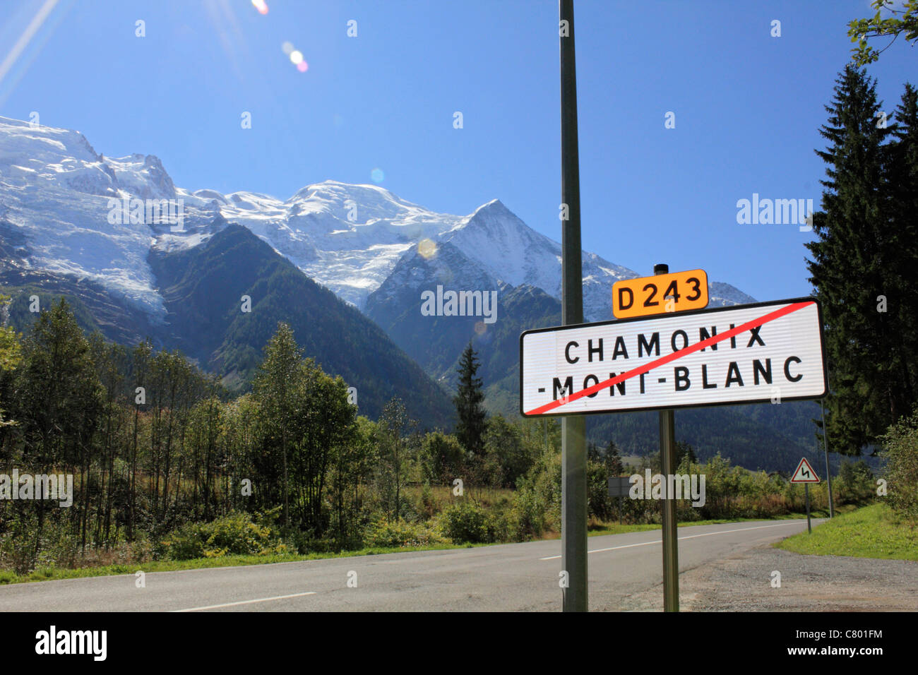 Road sign in the french alps hi-res stock photography and images - Alamy