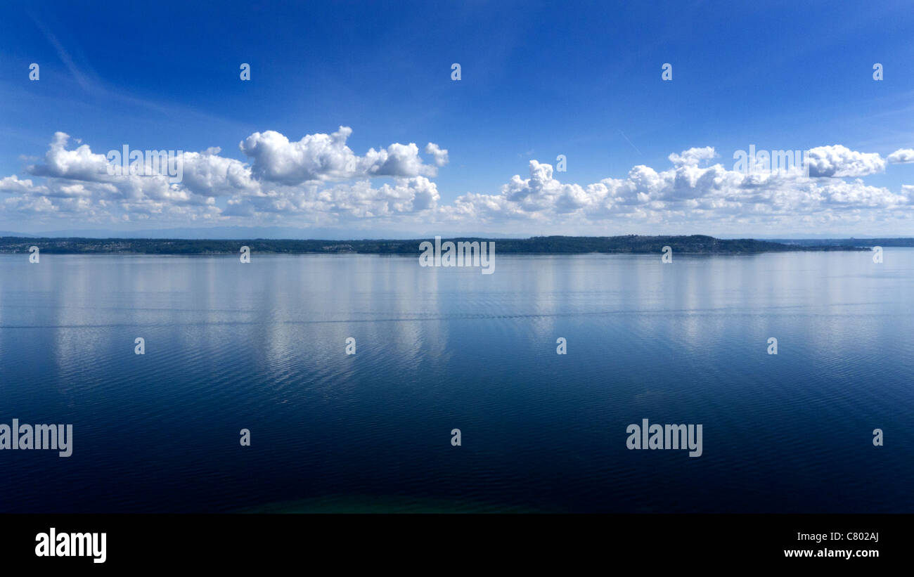 Vashon Island across the Puget Sound near Seattle, Washington, USA ...