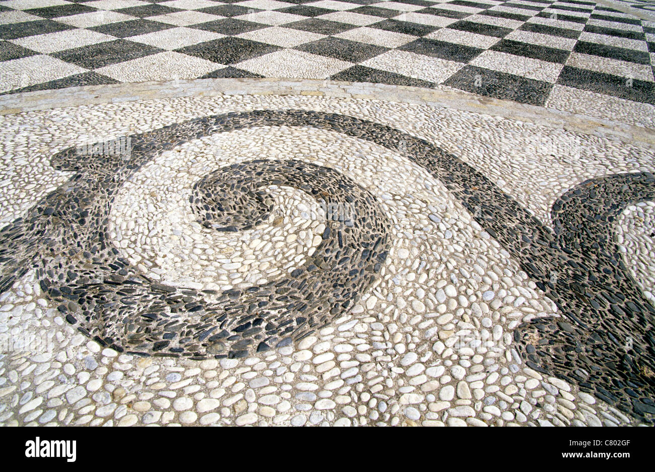 Spain, Seville, Plaza de Espana, cobblestone detail Stock Photo - Alamy