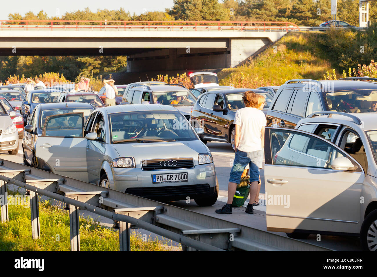Traffic jam accident highway hi-res stock photography and images - Alamy