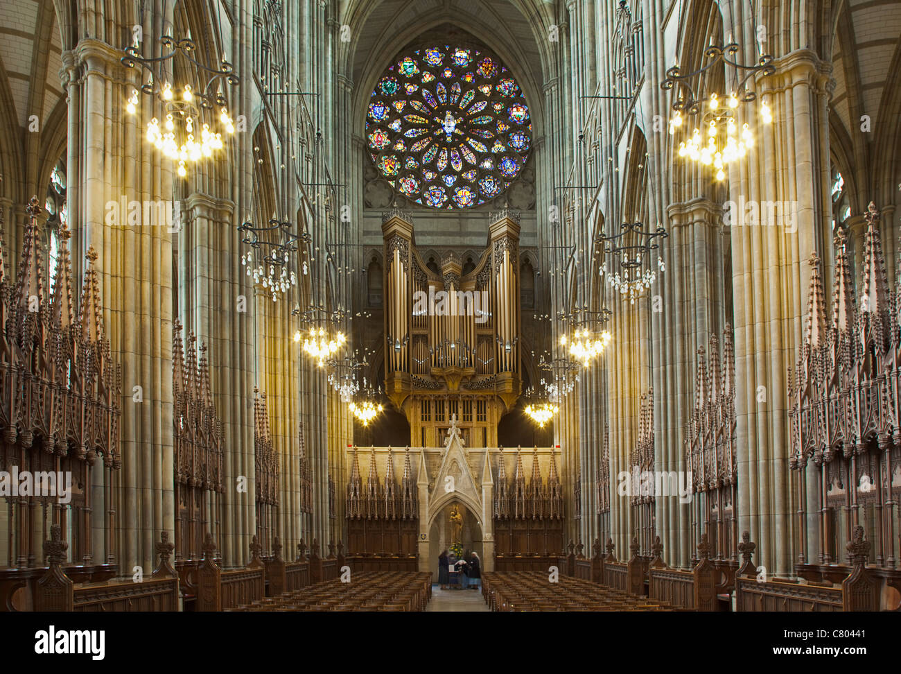 England, West Sussex, Shoreham-by-Sea, Lancing College Chapel interior ...