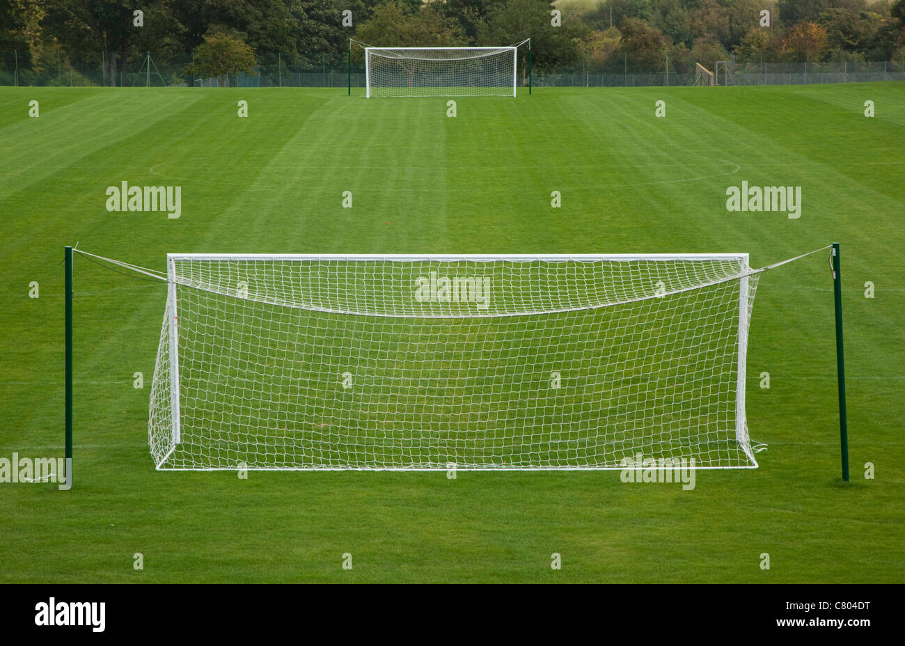 Football goalpost nets hi-res stock photography and images - Alamy