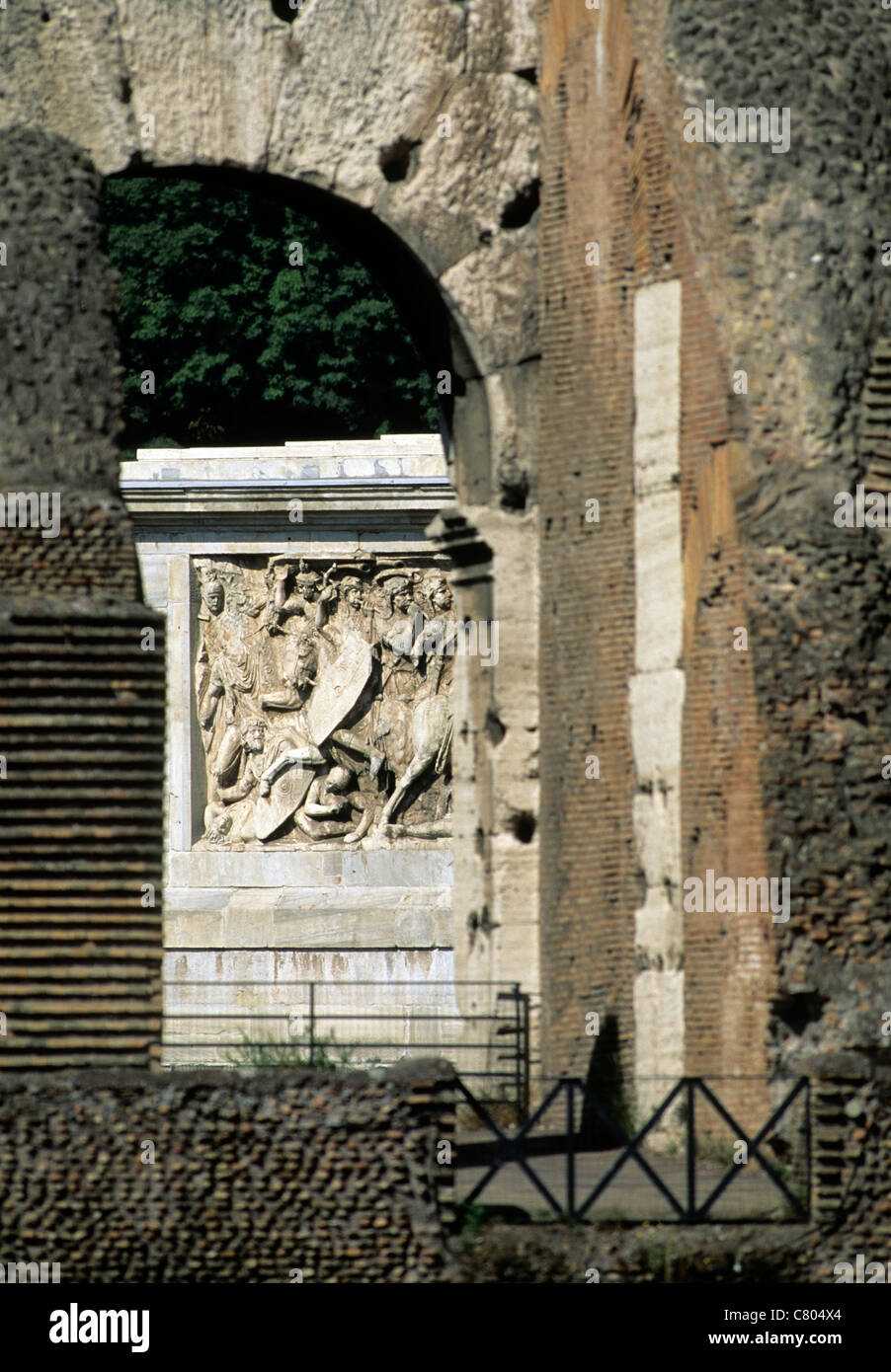 Italy, Rome. The Coliseum detail Stock Photo - Alamy