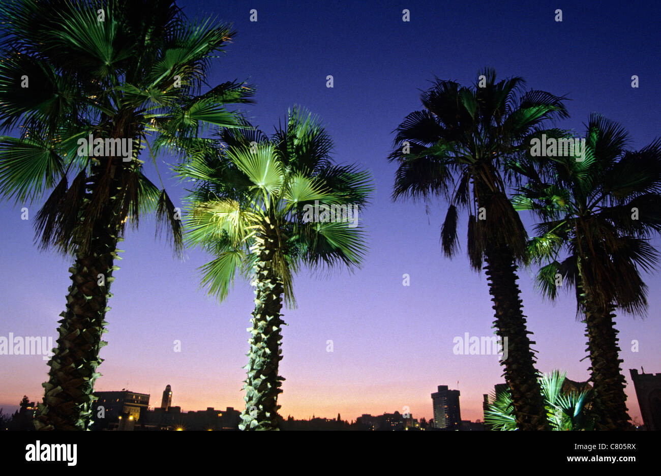 Israel, Jerusalem, skyline at sunset Stock Photo - Alamy