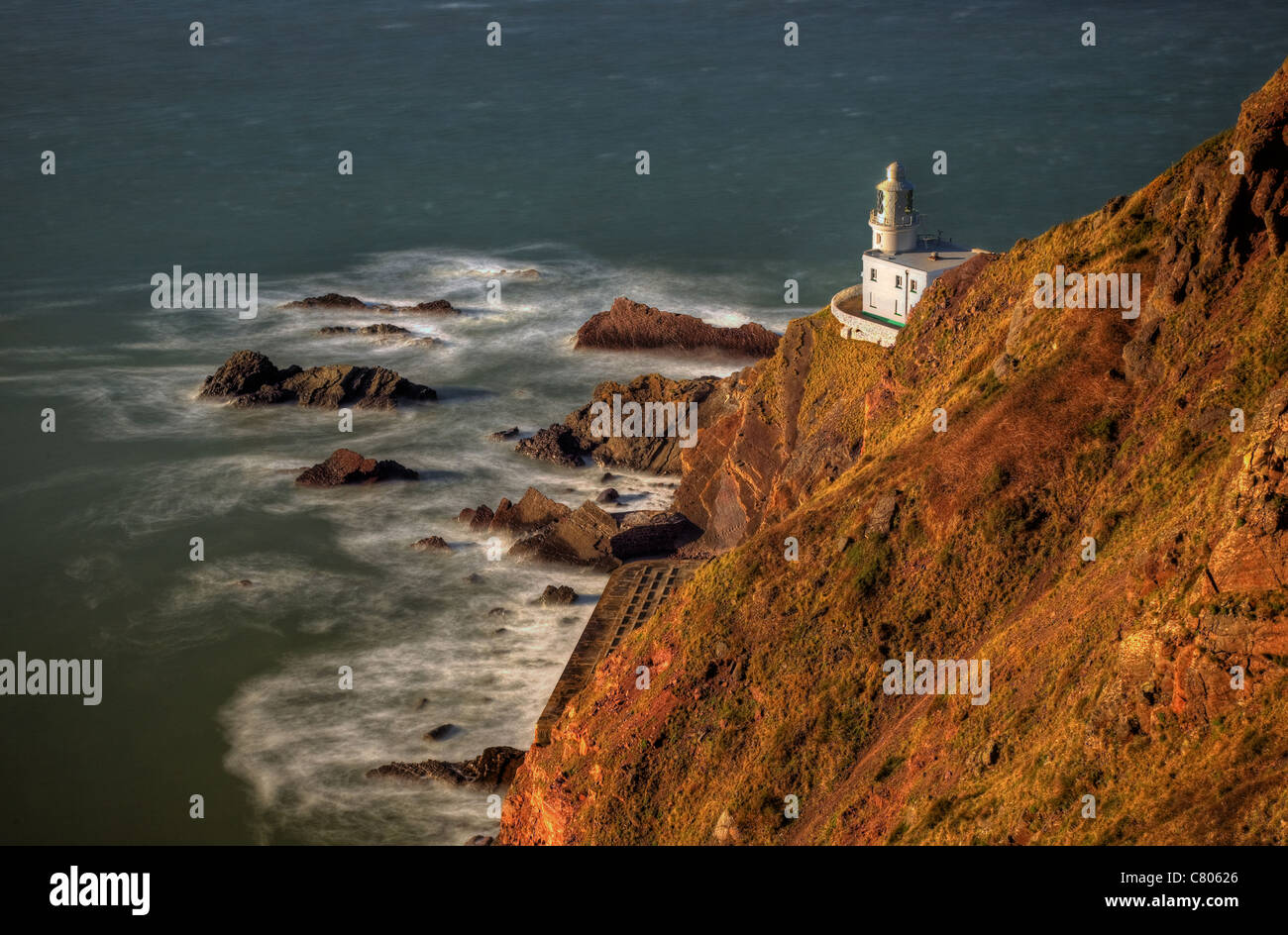 Lighthouse on the Cliff Stock Photo - Alamy