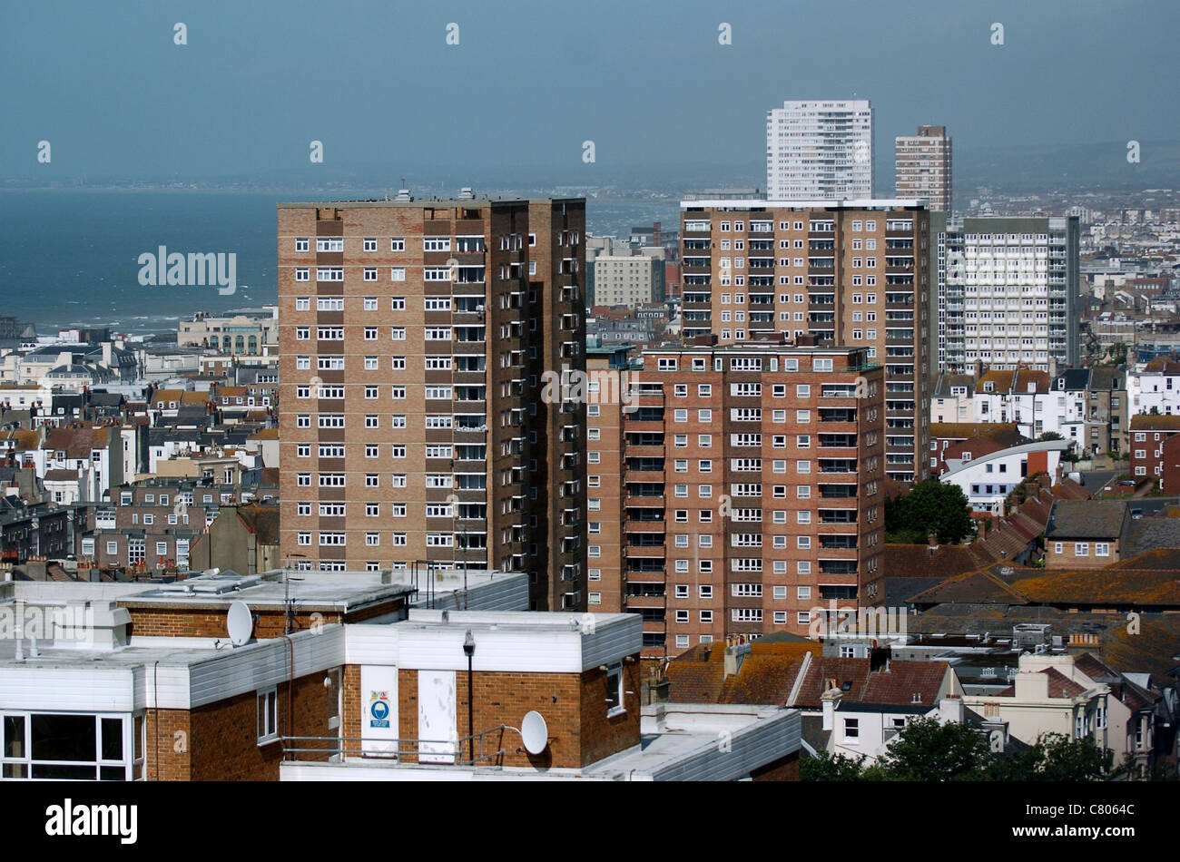A view looking out over Brighton from level 10 of the Royal Alexandra ...