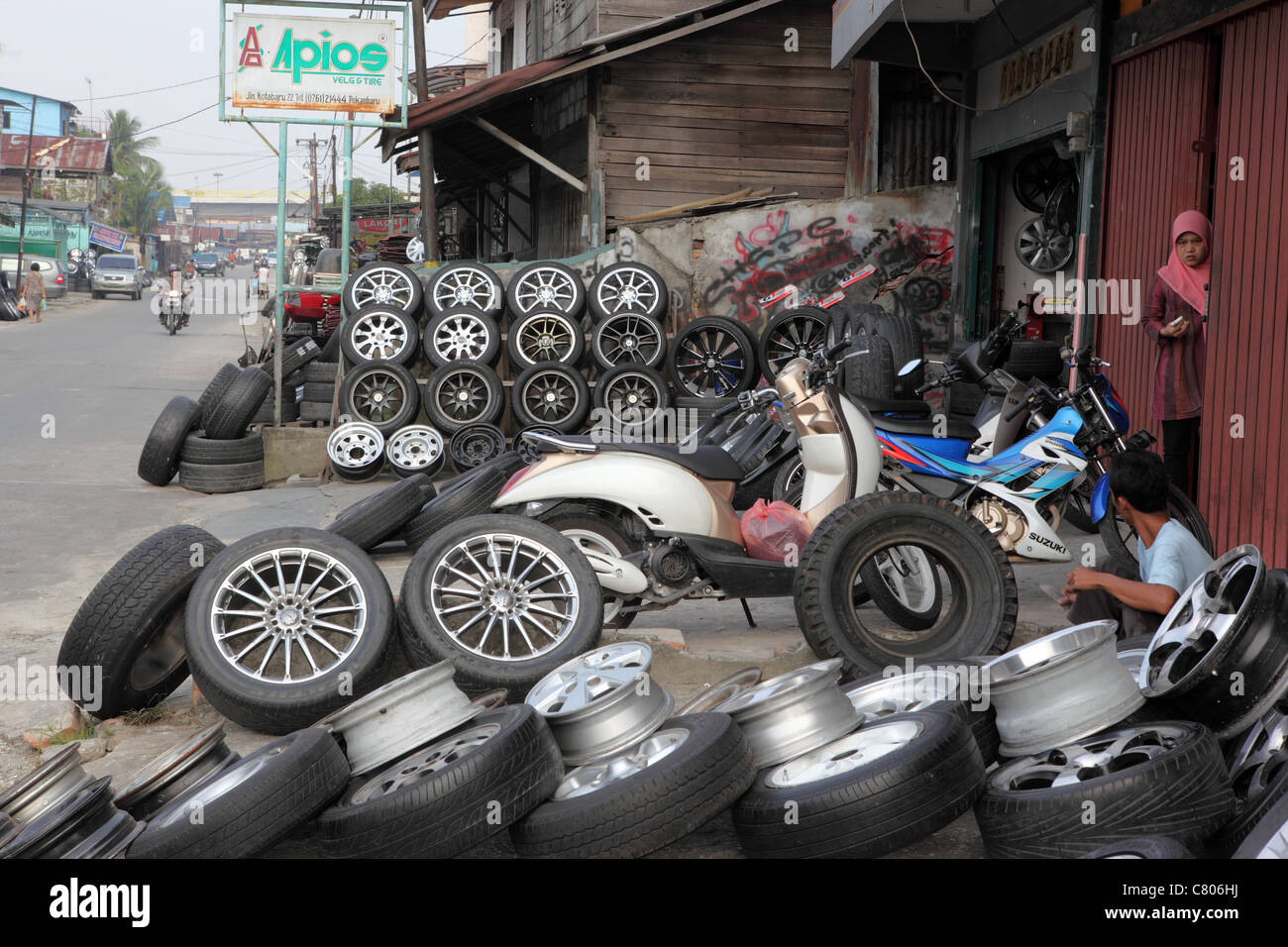 Car tires indonesia hi-res stock photography and images - Alamy