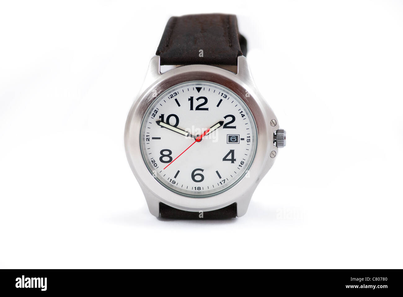 Wristwatch on white background Stock Photo - Alamy