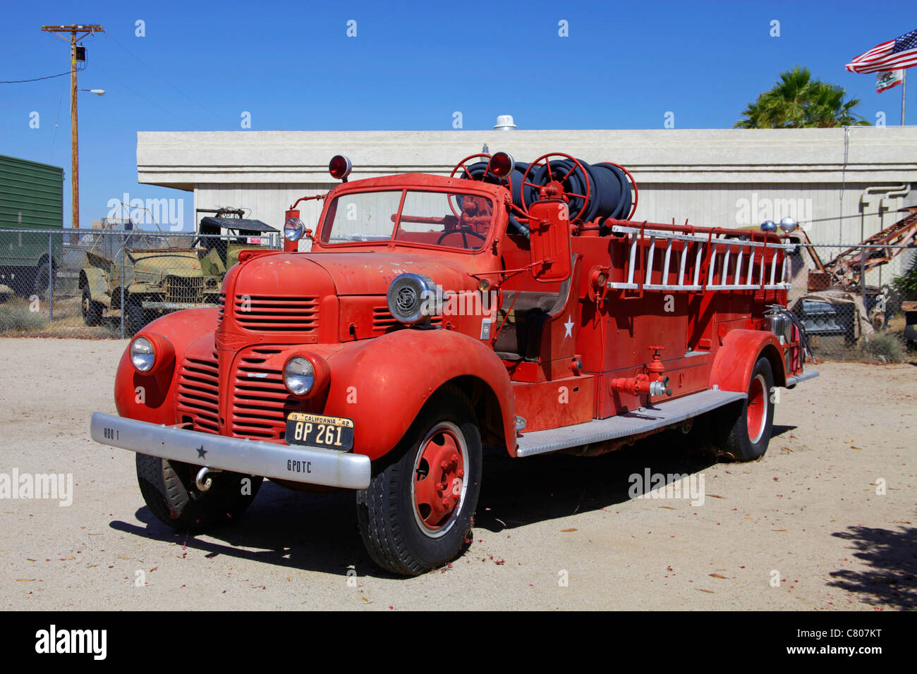 An Old Fire Engine at General Patton Memorial Museum California USA ...