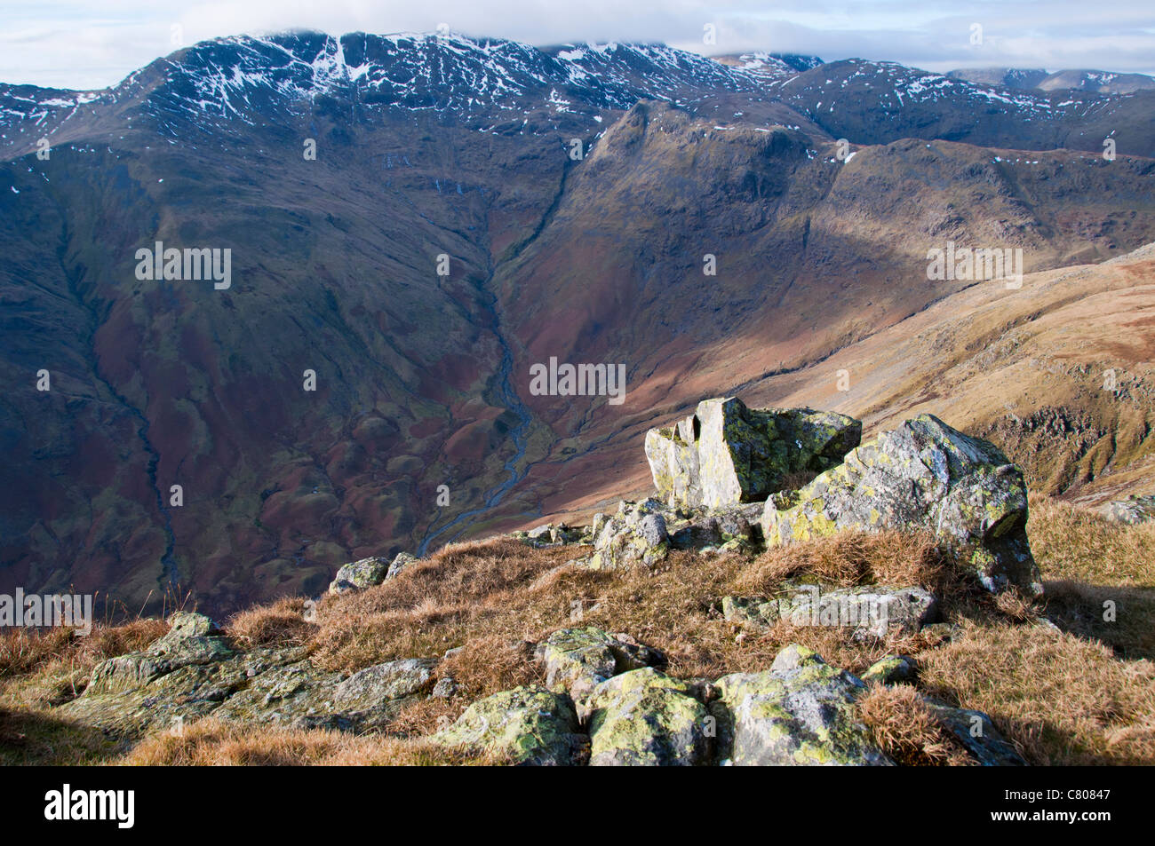 Langdale Valley view in Lake District Stock Photo - Alamy