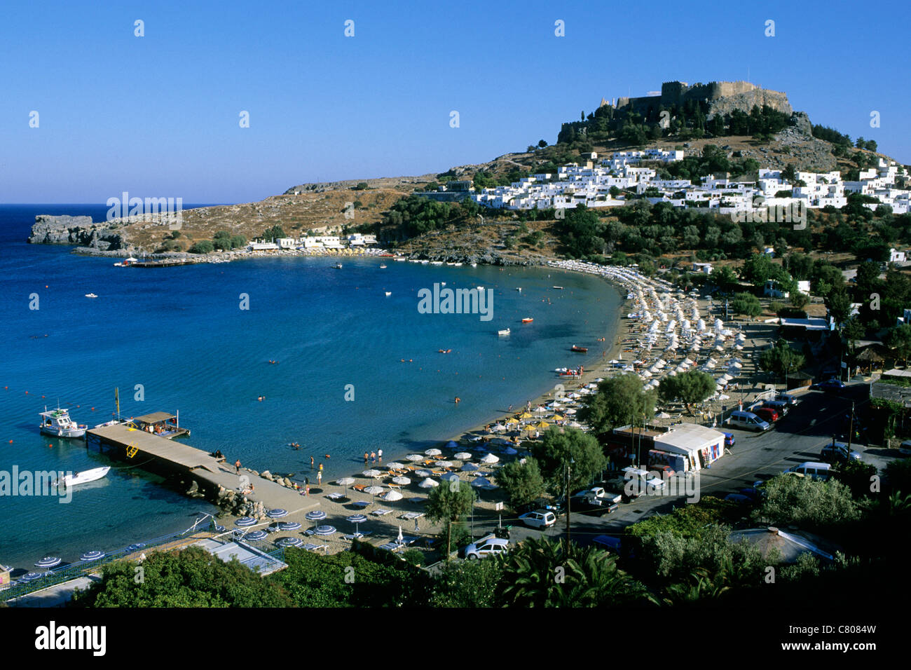 Greece, Rhodes Island, Lindos, Lindos Village Stock Photo - Alamy