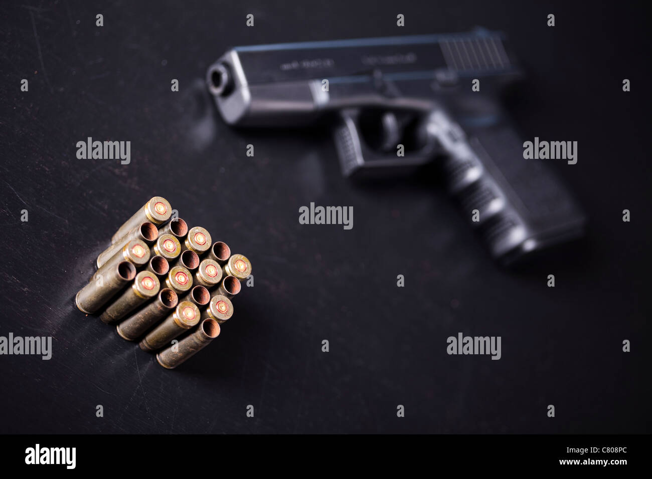 Stainless steel 9mm pistol magazine hi-res stock photography and images ...