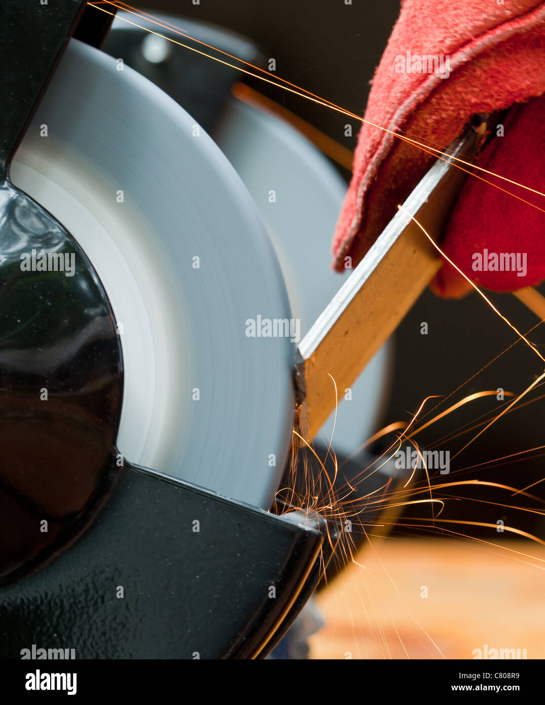 grinder with sparks Stock Photo - Alamy