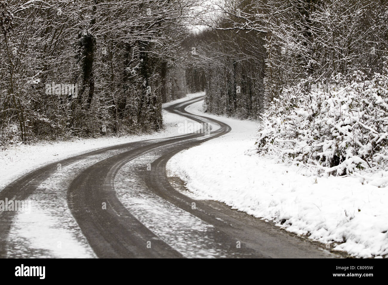 Snowy Road High Resolution Stock Photography and Images - Alamy