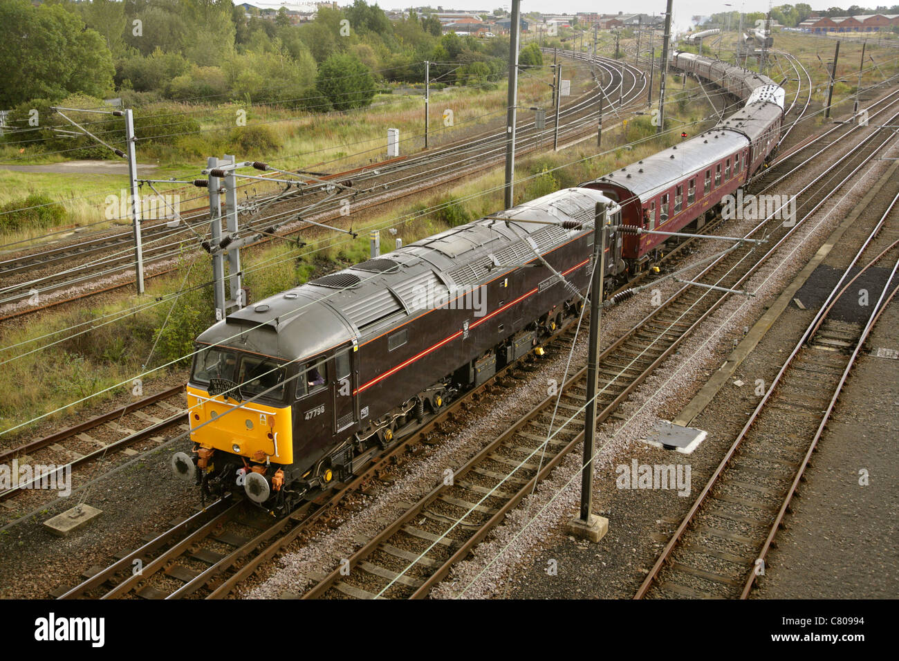 Class 47 diesel locomotive 47798 "Prince William" with charter train at ...