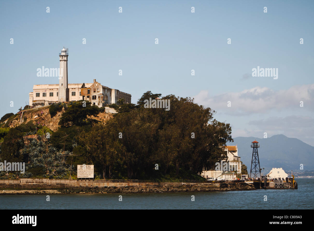Alcatraz island view from ferry Stock Photo - Alamy