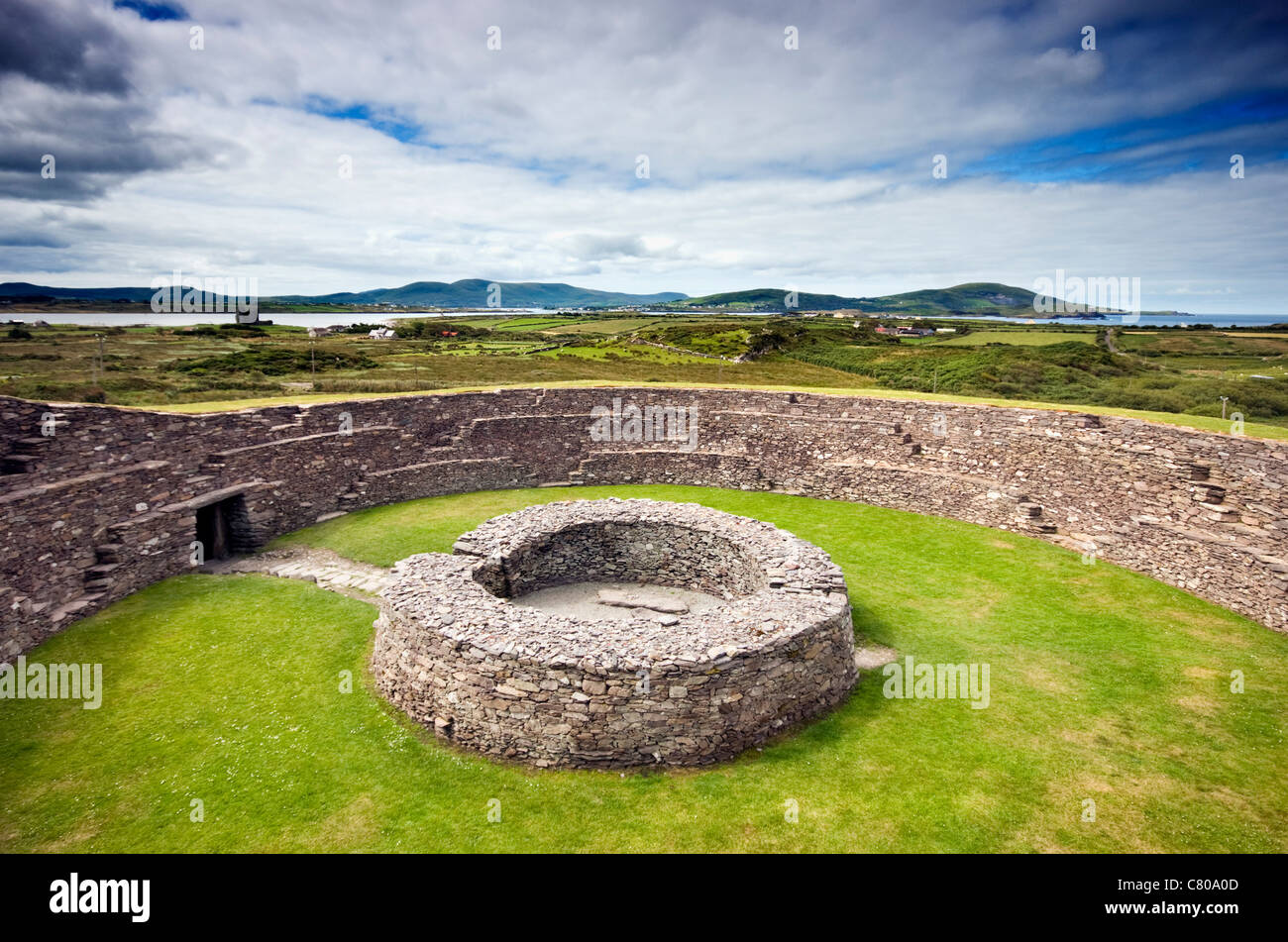 Cahergall Stone Fort near Cahirciveen in County Kerry, Ireland Stock ...