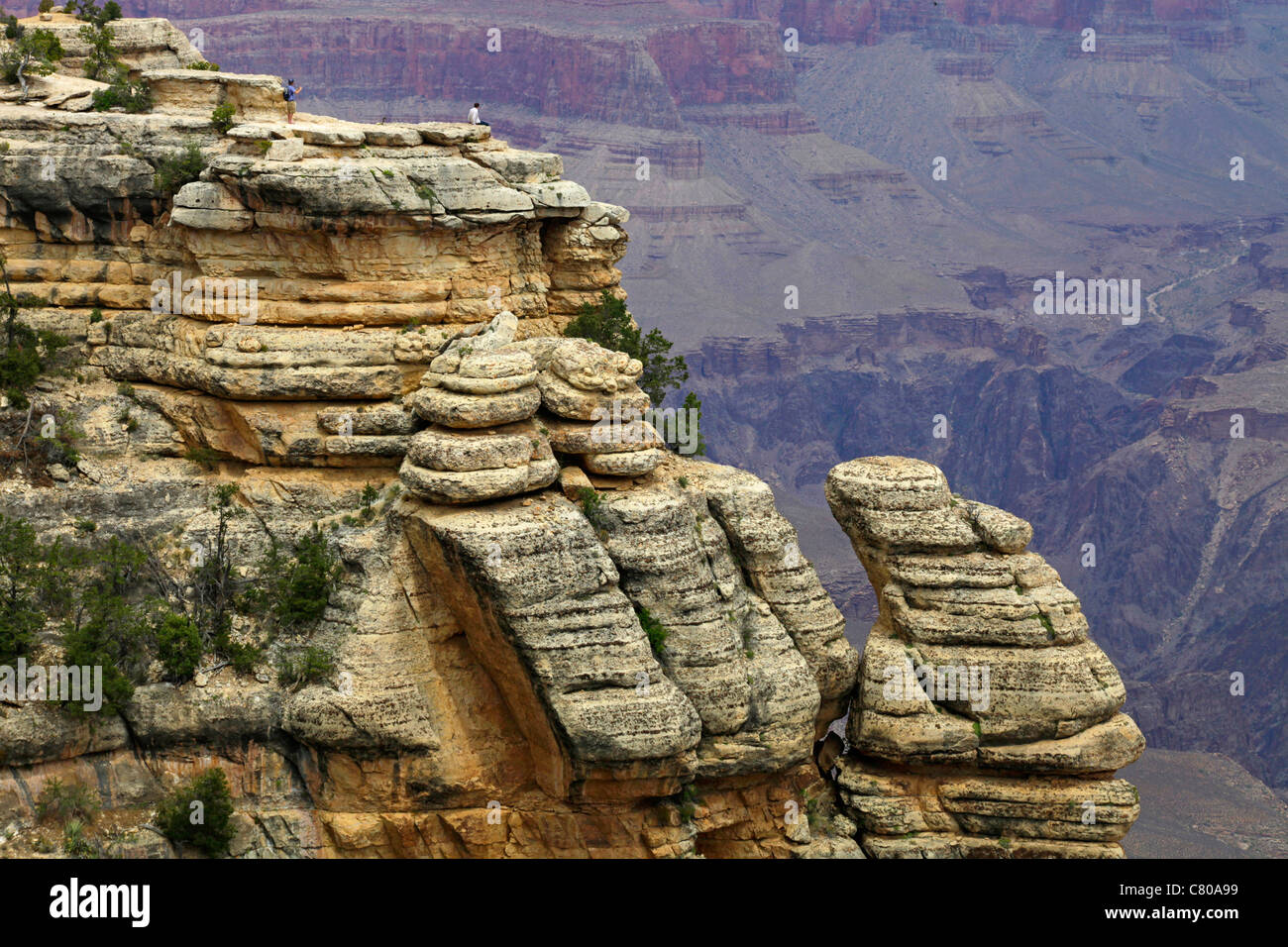 The Grand Canyon Landscape view from South Rim Arizona USA Stock Photo ...