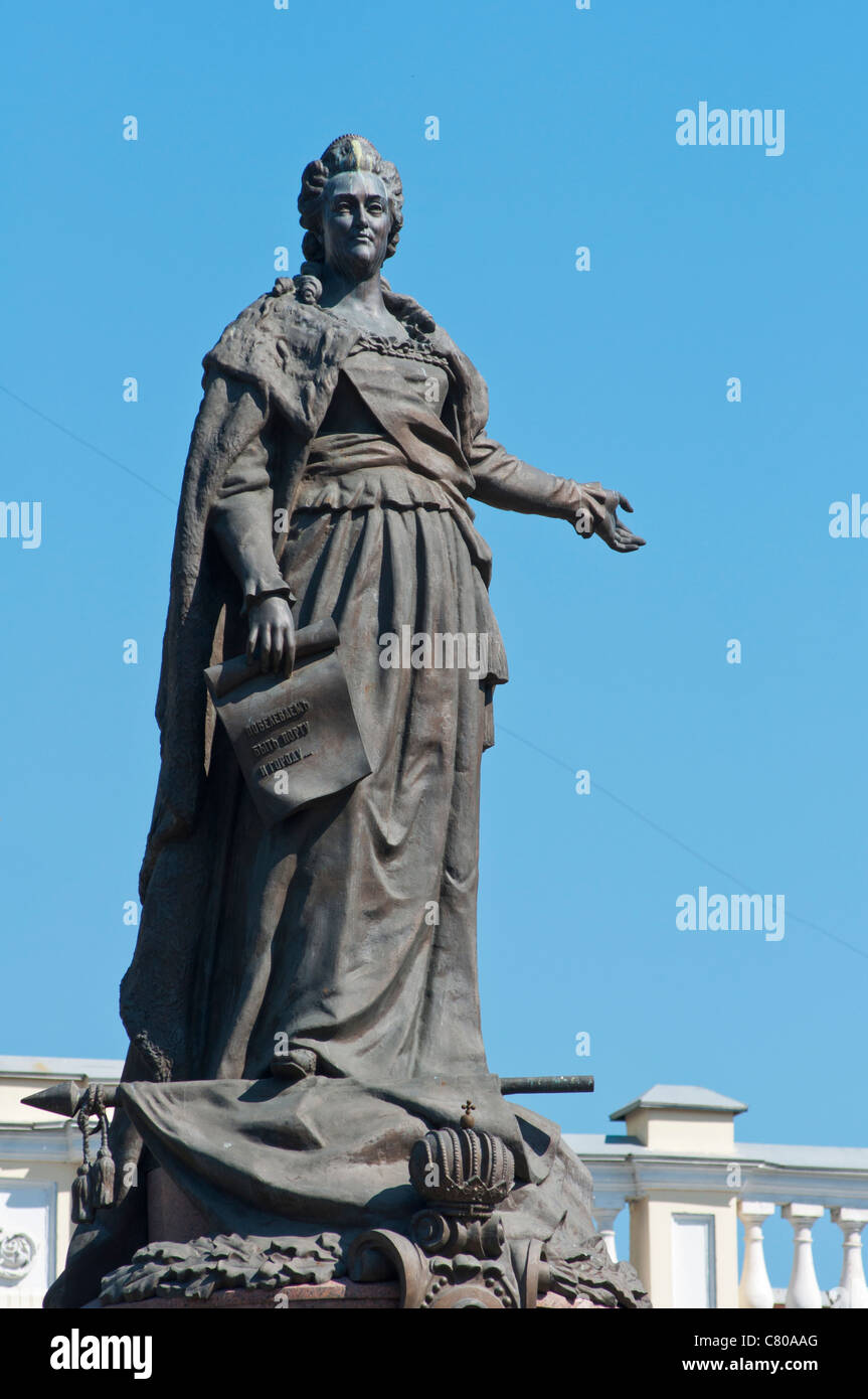 Monument to Russian express Catherine the great in Odessa Ukraine Stock ...