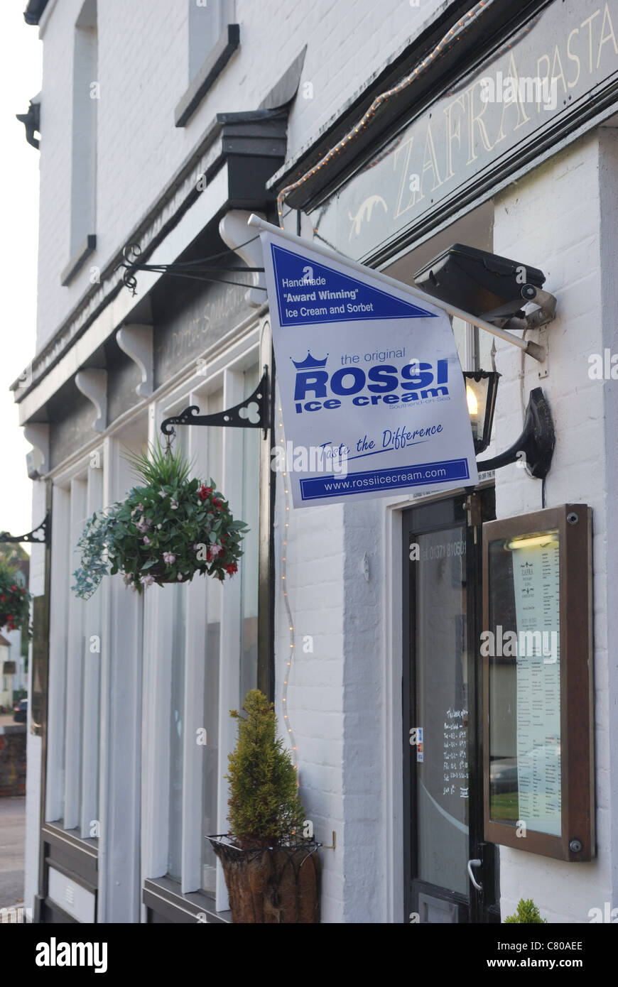 rossi ice cream sign Stock Photo - Alamy