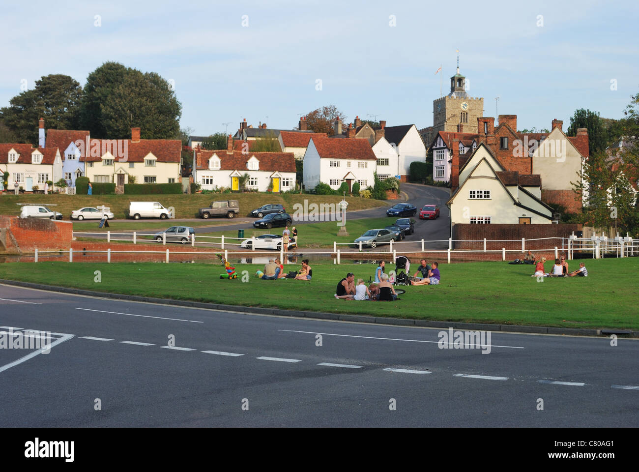 Finchingfield village green Stock Photo - Alamy
