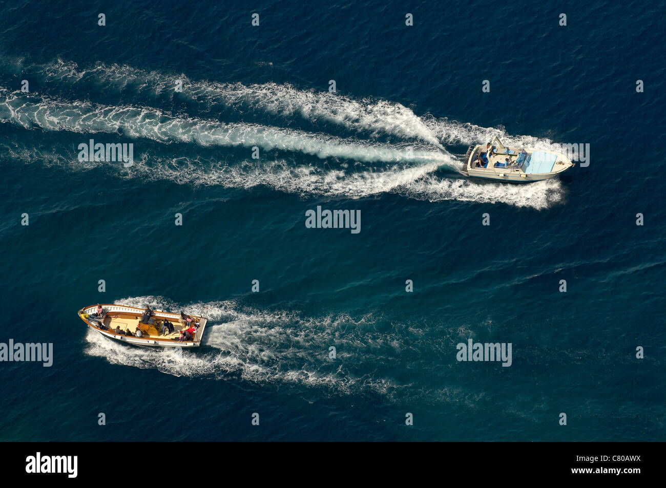 Capri boat elevated view hi-res stock photography and images - Alamy