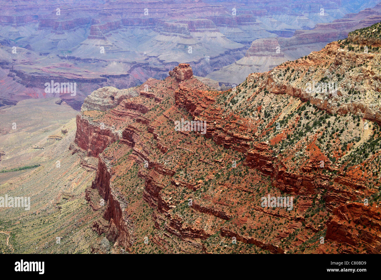The Grand Canyon Landscape view from South Rim Arizona USA Stock Photo ...