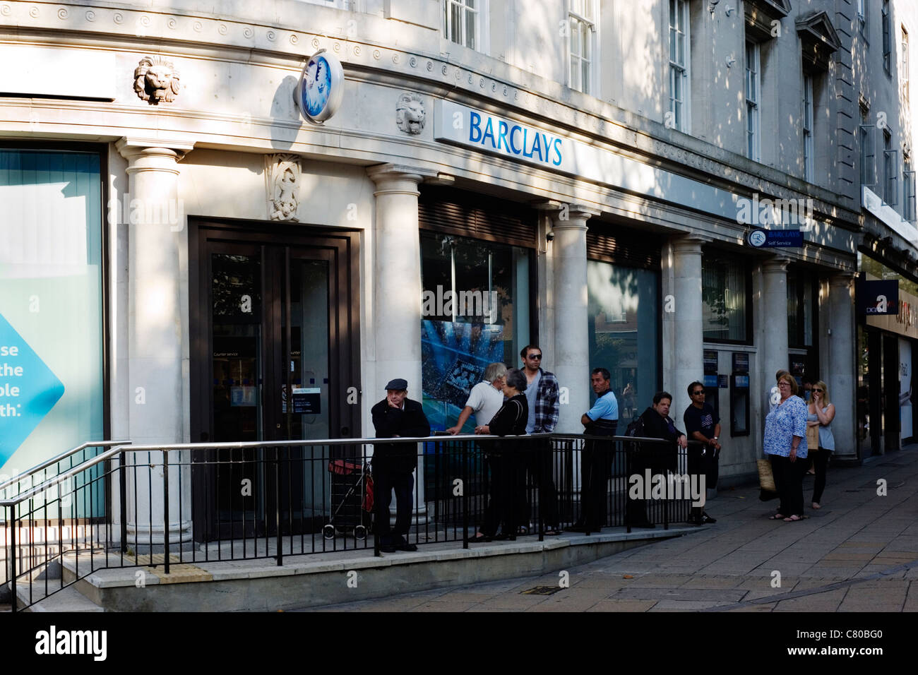 Barclays bank queue hi-res stock photography and images - Alamy