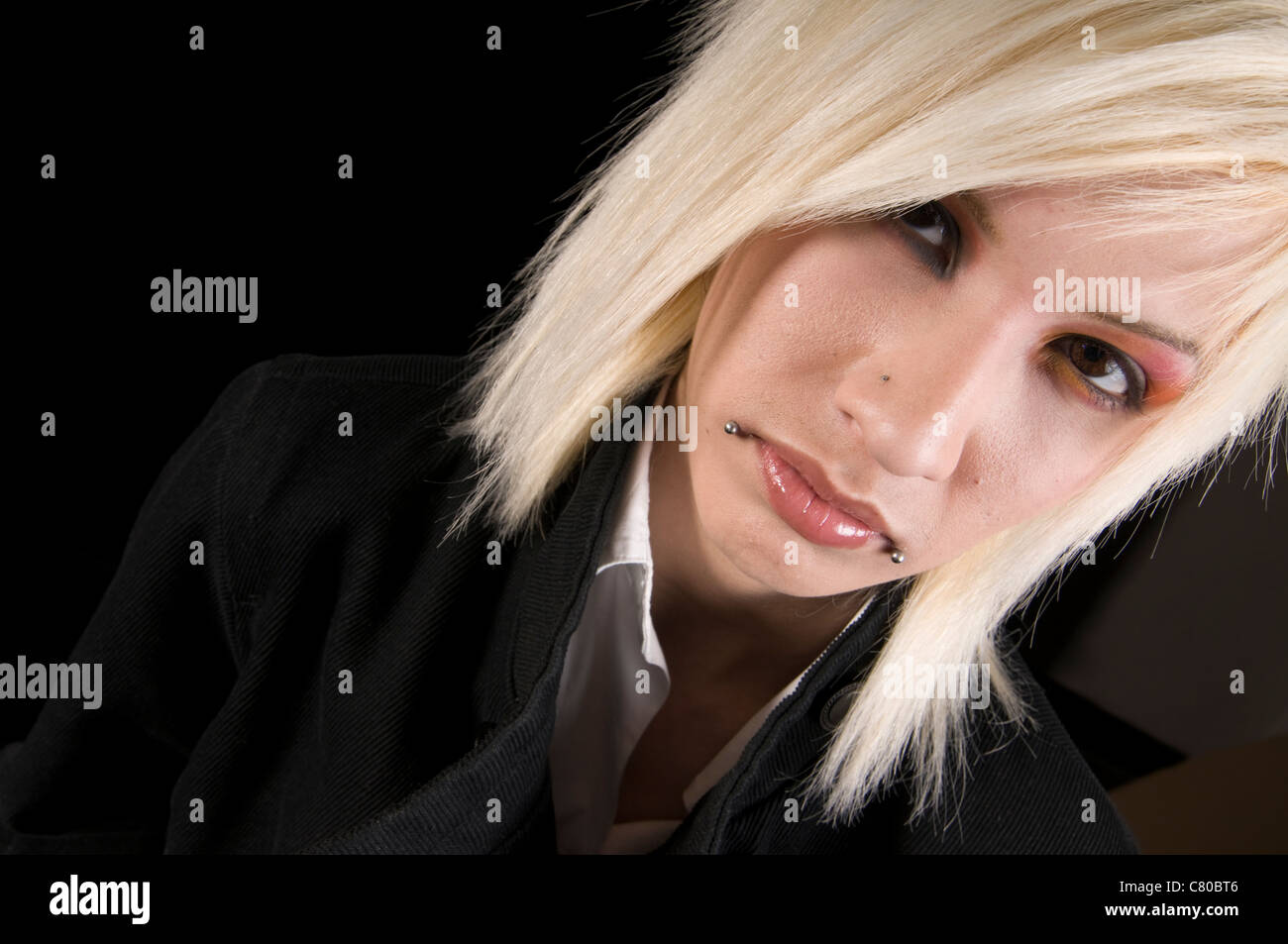 Portrait of an edgy Goth young man Stock Photo - Alamy